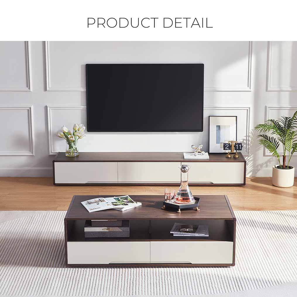 Living Room Modern Off-White Color TV Stand With Drawers EF1M-HW ...