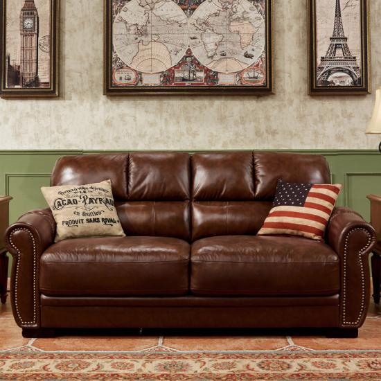 Cowhide Leather Sofa | Baci Living Room