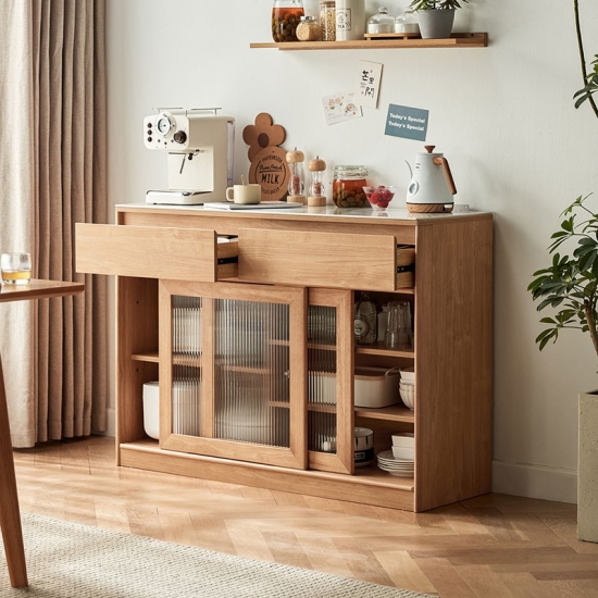 Modern Wood Side Cabinet With Drawers For Living Room OU2T-A ...