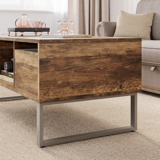 Brown Color Simple Wood Coffee Table For Living Room LH022L5-D ...