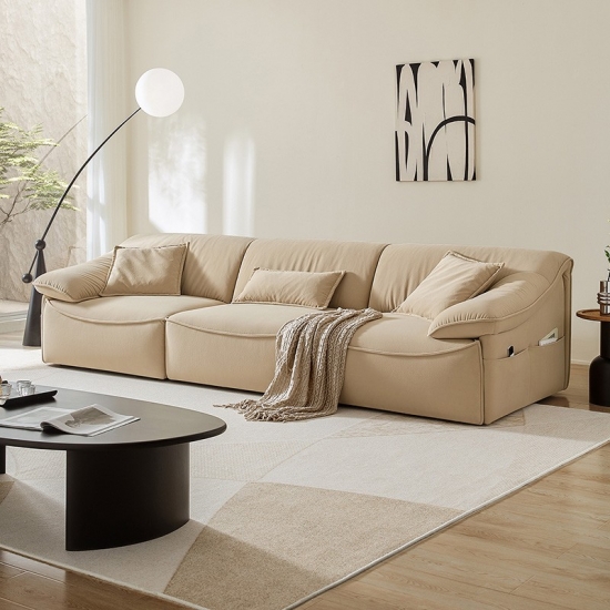 Nordic Style Modern Living Room Sofa Set White Color Sofa Bed BS880-B ...