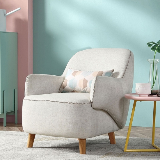 Modern Single Chair Fabric Simple Armchair DY16 Manufacturers | LINSY ...