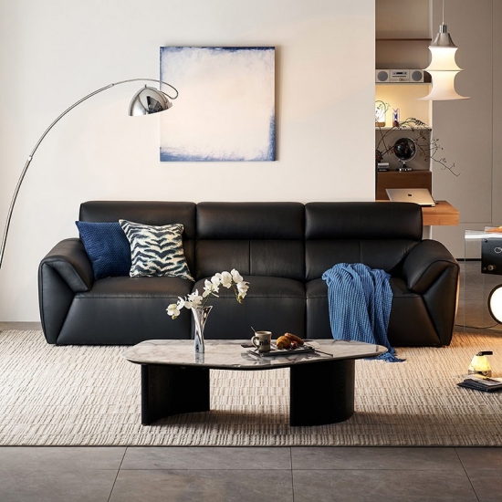 Italian Style Luxury Genuine Leather Sofa Modern Living Room Set PS821 ...